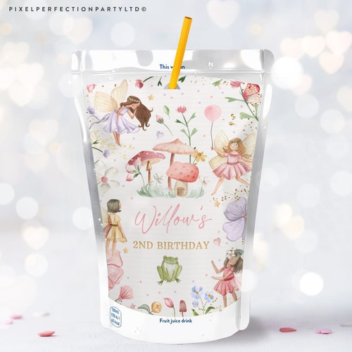 Editable Fairy Birthday Party Gable Box Label Enchanted - Etsy