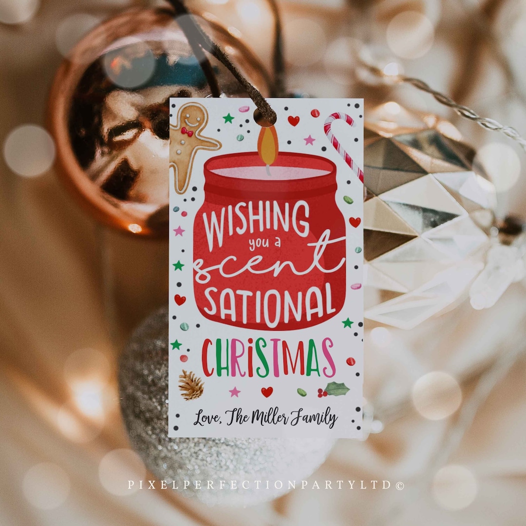 Editable Wishing You a Scentsational Christmas Gift Tag Teachers ...