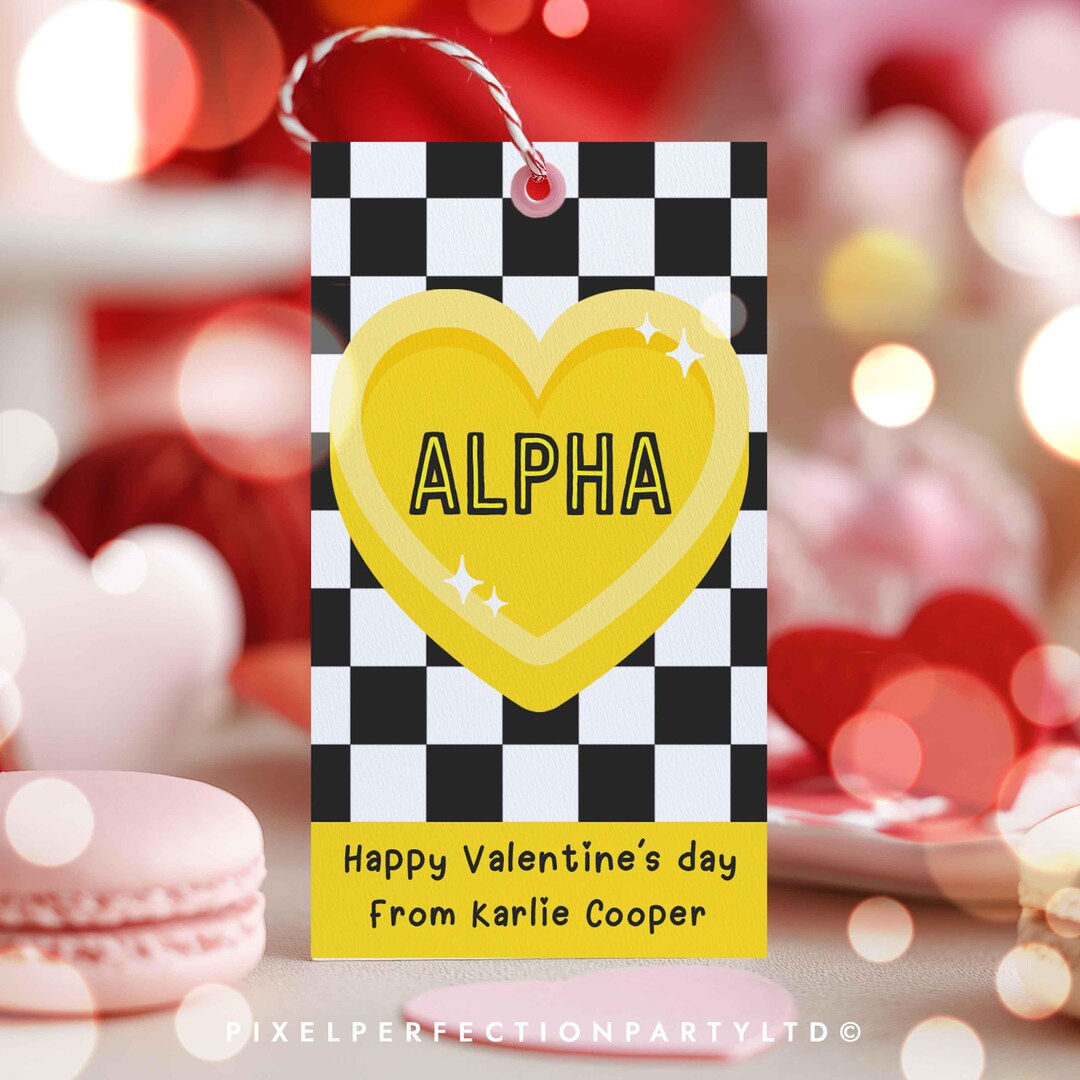 Editable Gen Alpha Slang Heart Valentine's Day Gift Tag Meme Funny ...