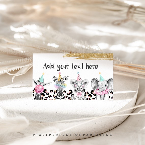 Editable Safari Animal Food Labels Leopard Print Safari Buffet Cards ...