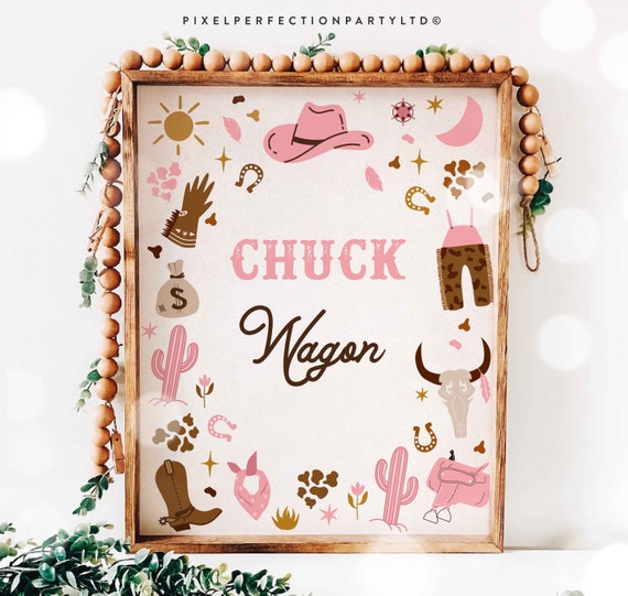 Cowgirl Birthday Party Chuck Wagon Sign Wild West Cowgirl - Etsy