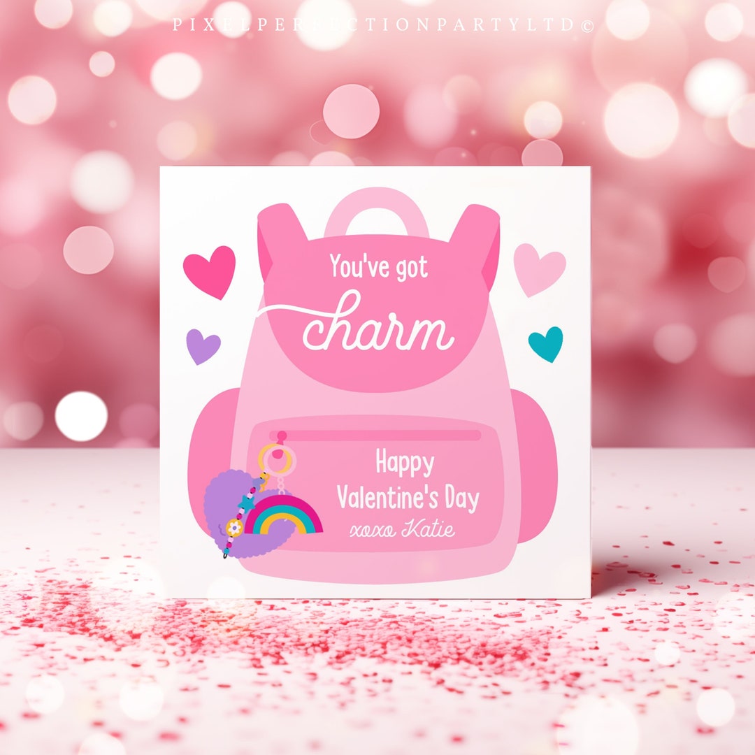 Editable Keychain Charm Valentine's Day Gift Tag You've Got Charm ...