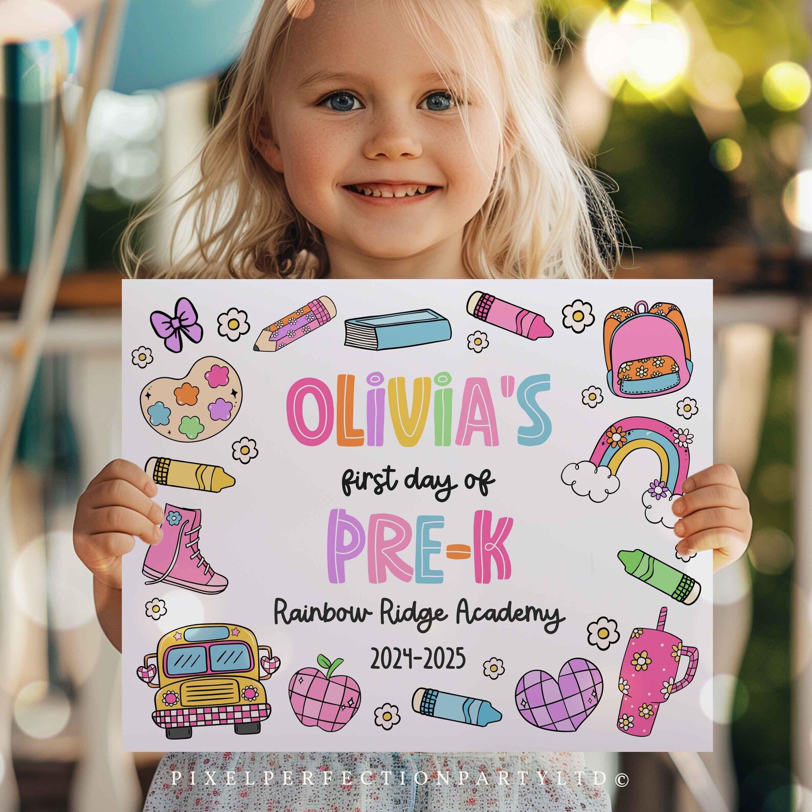 Editable First Day of Pre-k Sign Printable First Day of Pre-k Sign ...