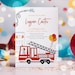 Editable Fire Truck Birthday Party Invitation Firefighter Birthday ...