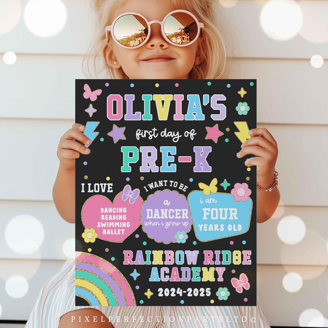 Editable First Day of Pre-k Sign Printable First Day of Pre-k Sign ...