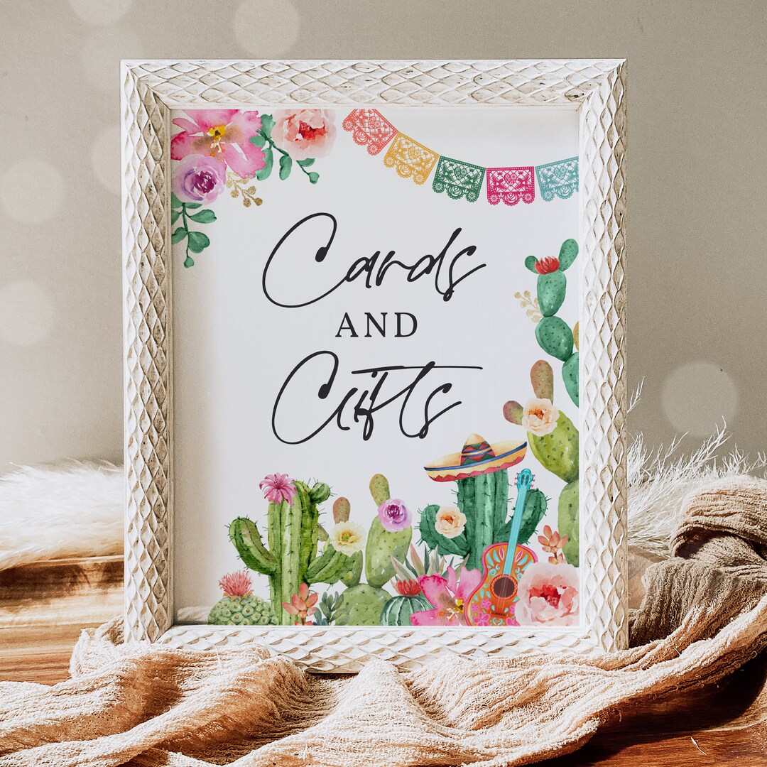 Fiesta Cards and Gifts Sign Fiesta Party Sign Fiesta Party Decorations ...