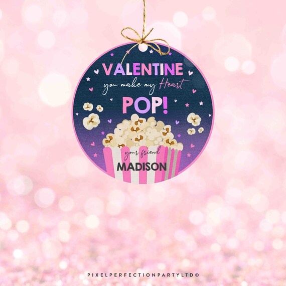 Editable Valentine's Day You Make My Heart Pop Sticker Printable ...