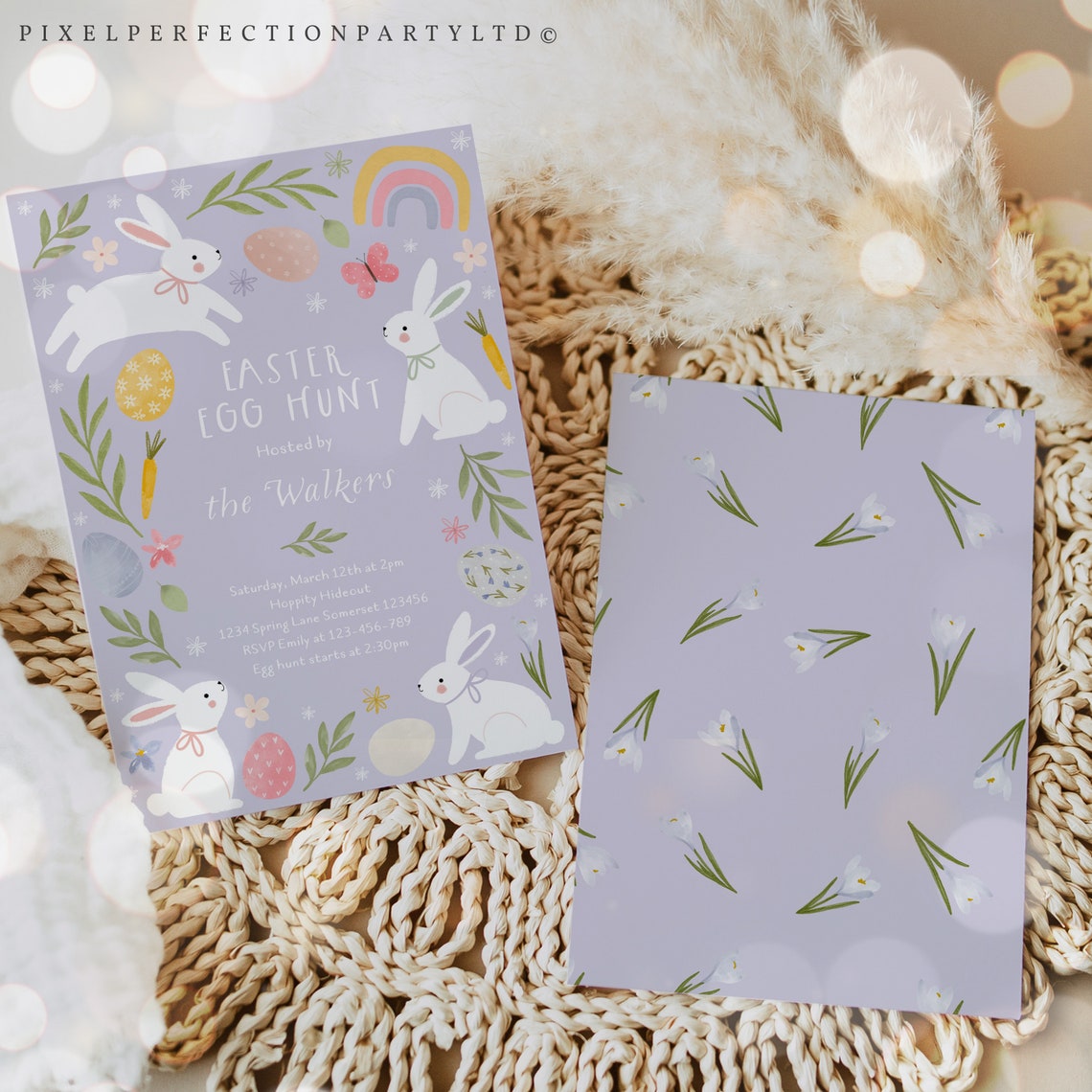 Editable Easter Egg Hunt Invitation Easter Egg Event Party Neighborhood ...