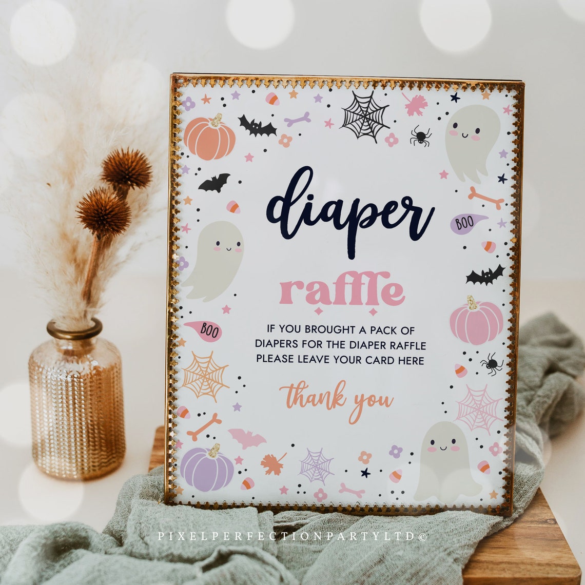 A Little Boo Baby Shower Diaper Raffle Drop off Sign Halloween - Etsy
