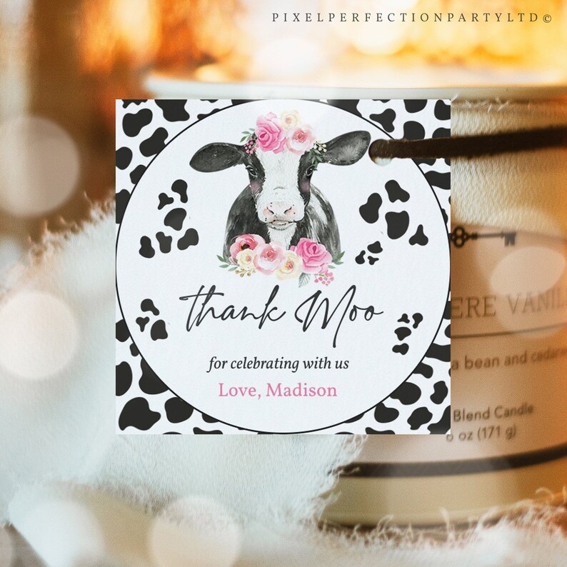 Editable Cow Birthday Party Invitation Bundle Cow Birthday - Etsy UK