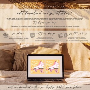 Editable Roller Skate Valentine's Day Gift Tag Valentine I Like the Way ...