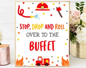 Stop Drop and Roll Sign - Etsy