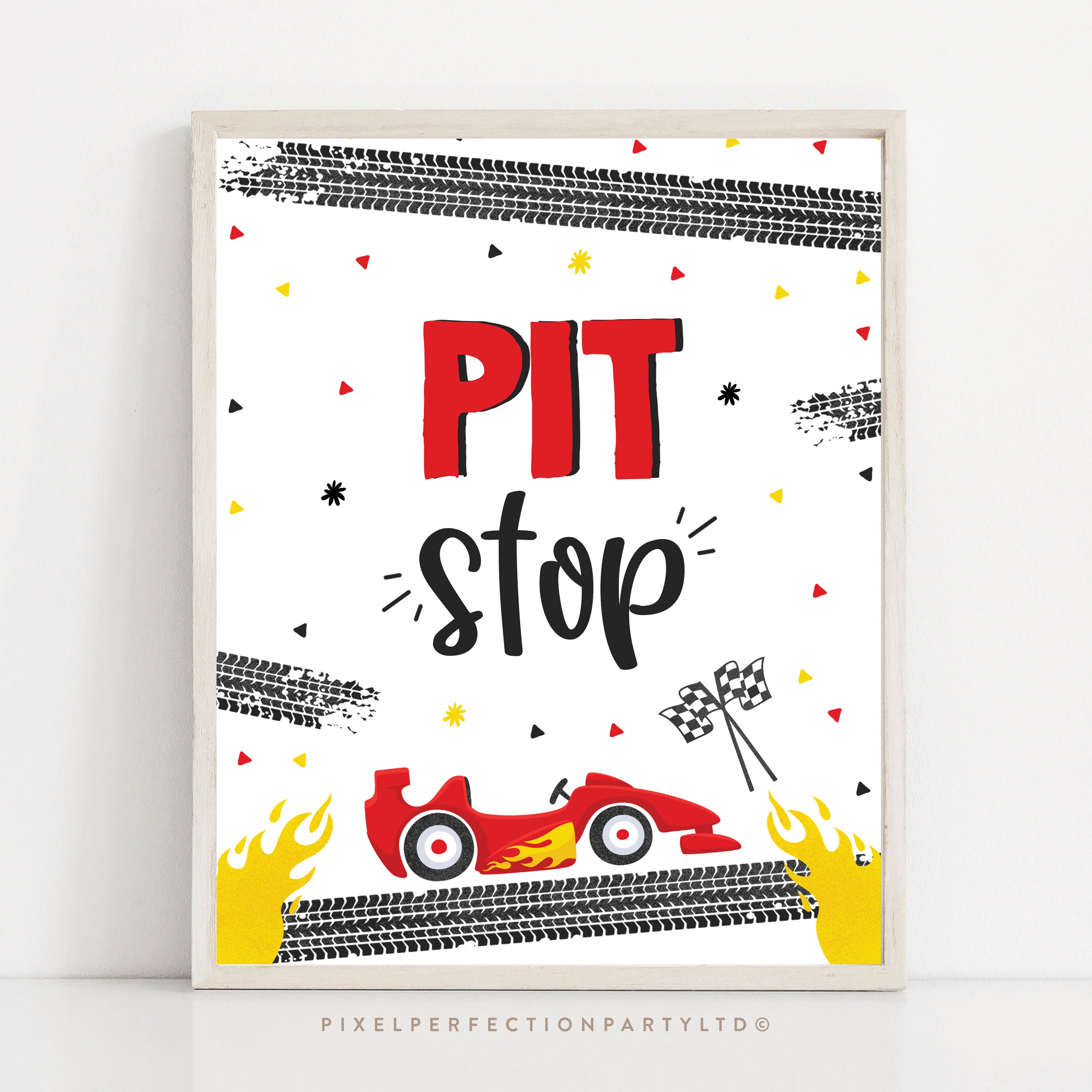 Pit Stop Birthday Party Sign Race Car 2nd Birthday Two Fast 2 - Etsy UK