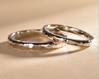 2 Rings-metal Wire Drawing Promise Rings,promise Ring for Couples ...