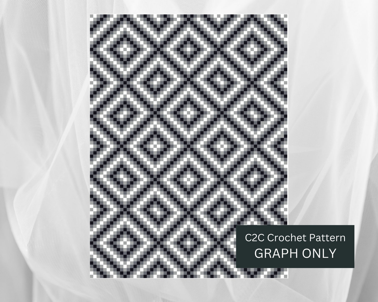 Black Ombre Blanket. Crochet Pattern. Graph and Written Instructions ...