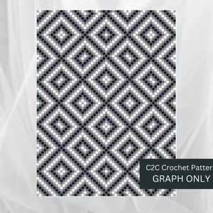 Black Ombre Blanket. Crochet Pattern. Graph and Written Instructions ...