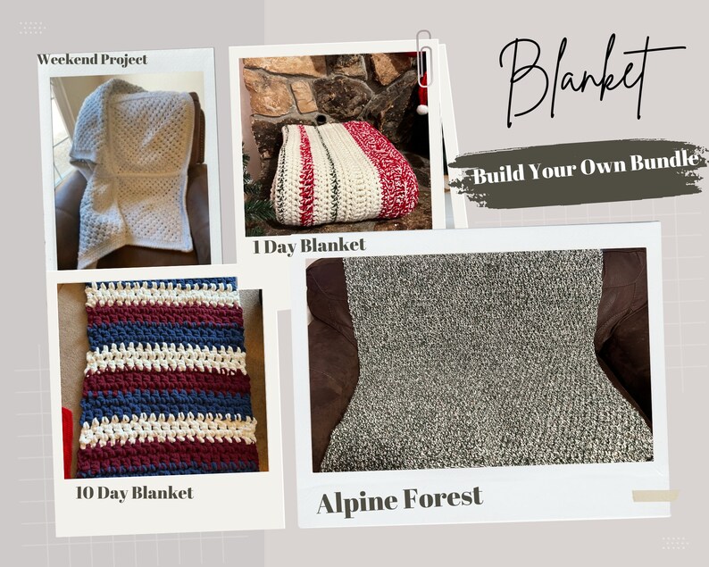 Build Your Own Crochet Pattern Bundle - Blanket - PDF - Download - Etsy