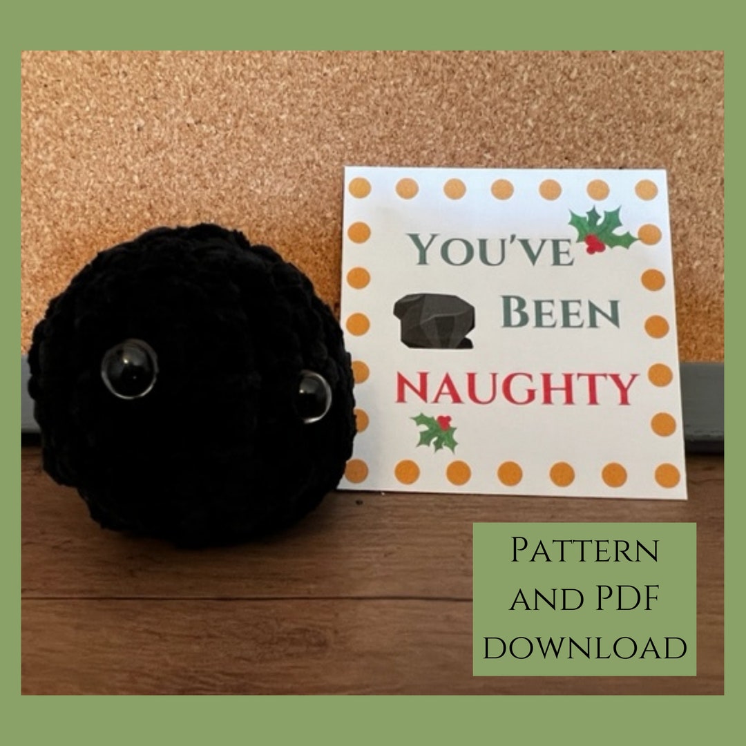 Lump of Coal Pattern. Crochet Pattern. Naughty or Nice Christmas. Lump ...