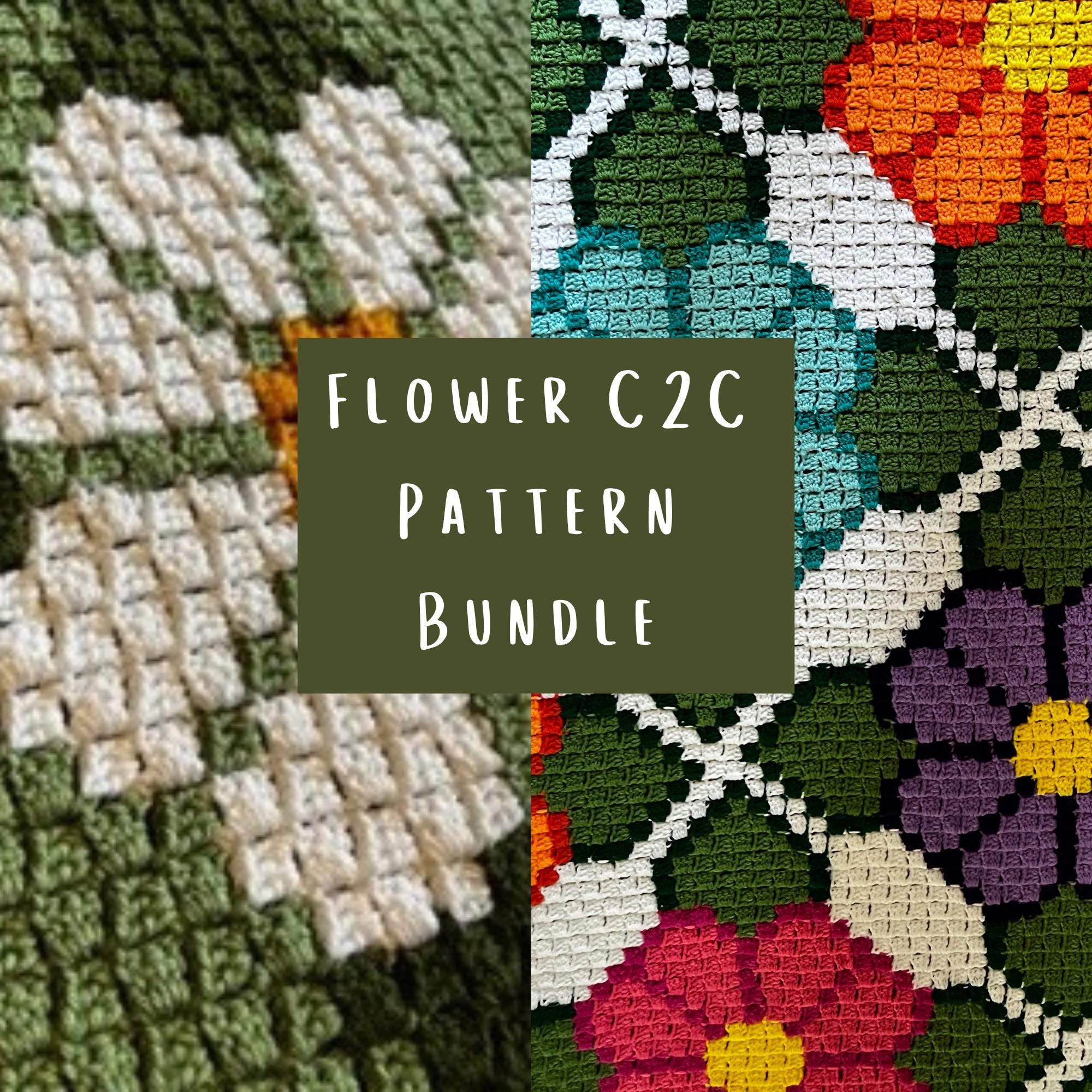Flower C2C Crochet Blanket Pattern Bundle (PDF Digital Download) - Etsy