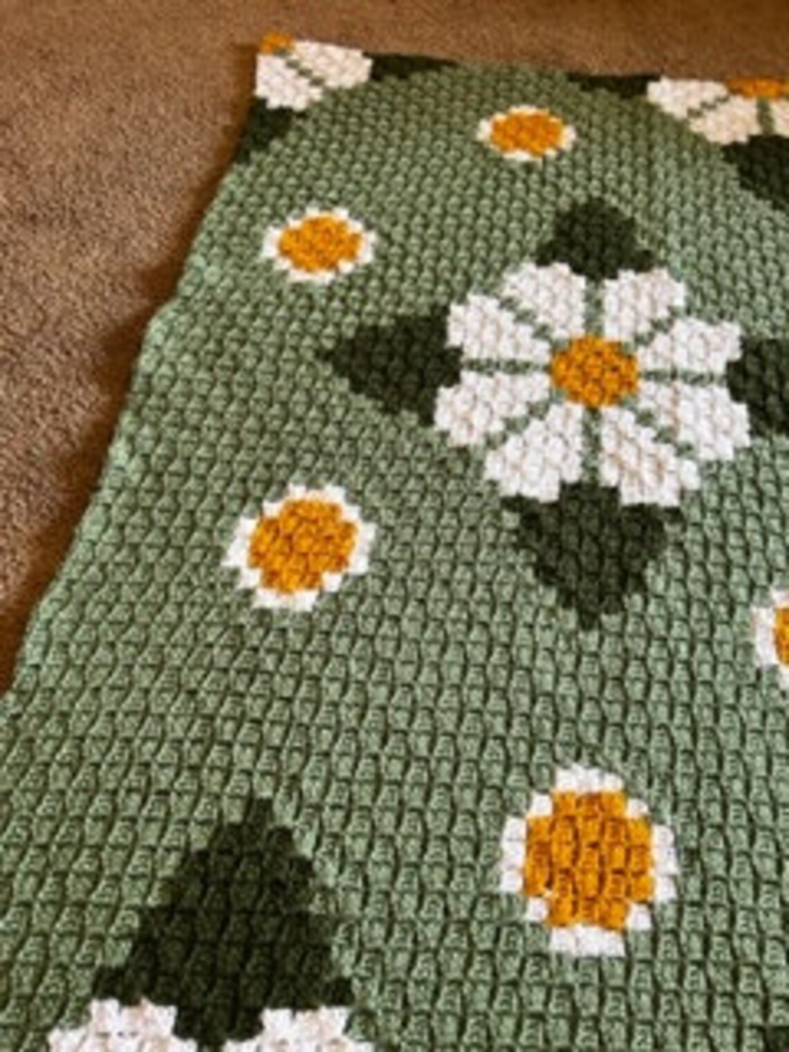 Daisy Corner to Corner Crochet Blanket Pattern (PDF Digital) - Etsy