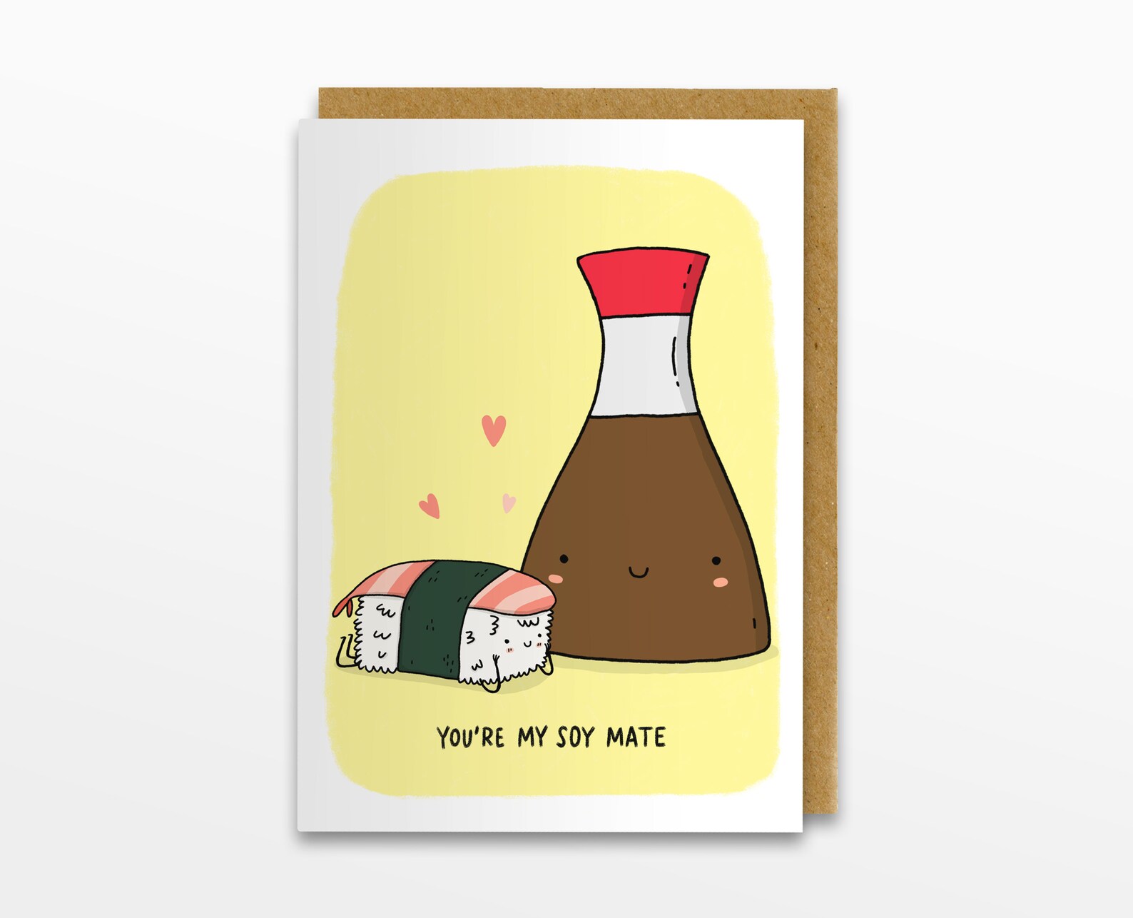 You're My Soy Mate Card Sushi Greeting Card Love Card - Etsy