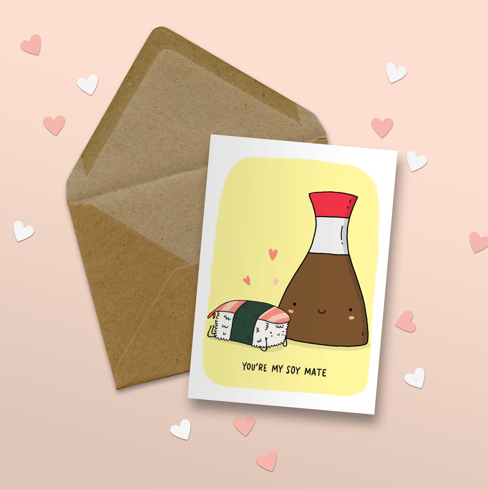 You're My Soy Mate Card Sushi Greeting Card Love Card - Etsy