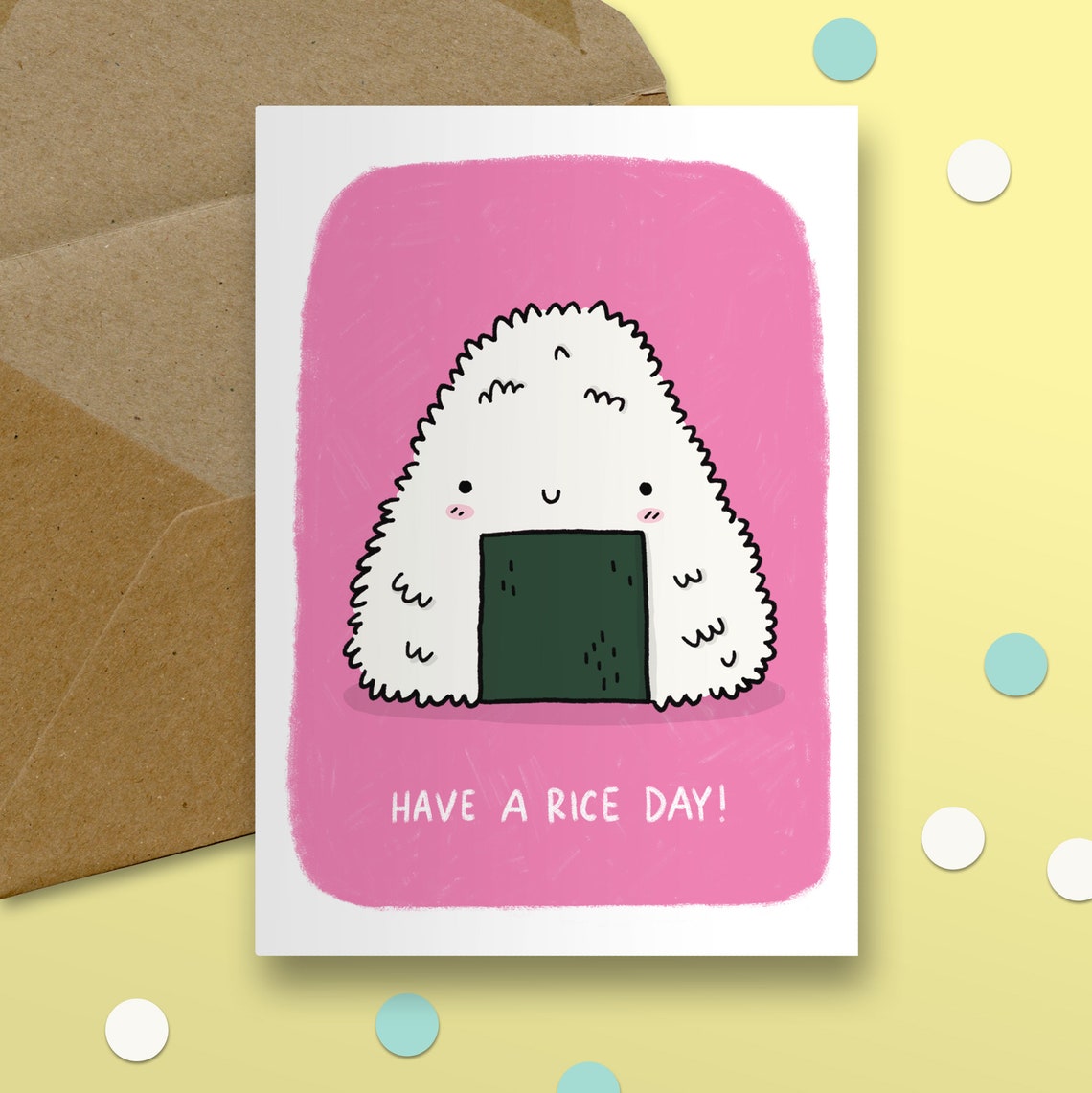 Have A Rice Day Card Sushi Greeting Card Thinking Of You | Etsy