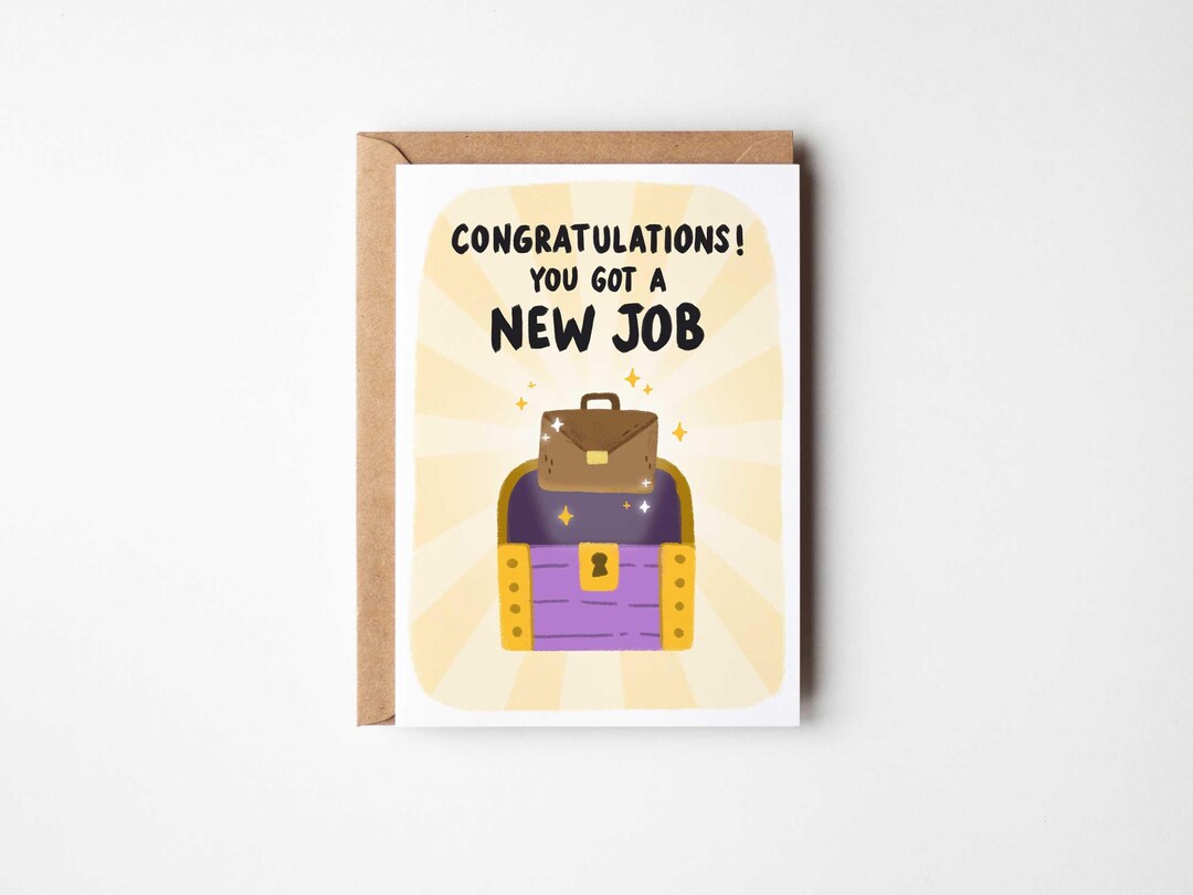 New Job Card, Dream Job, Congratulations, Career Switch, Promotion - Etsy