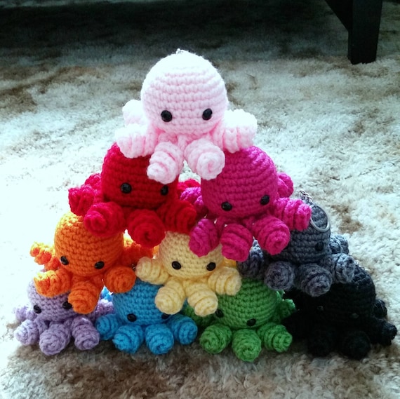 Toys Stuffed Animals & Plushies Amigurumi Plushie Cute Fluffy Octopus ...