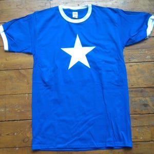 Star Ringer T-shirt - Glam, 70's Retro, Indie, Various Colours - Etsy
