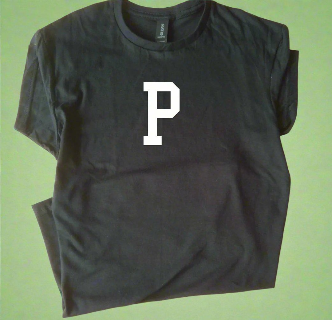 Custom Printed Letter T-shirt - Personalised Ivy League, College Style ...