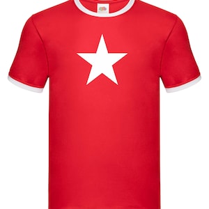 Star Ringer T-shirt - Glam, 70's Retro, Indie, Various Colours - Etsy