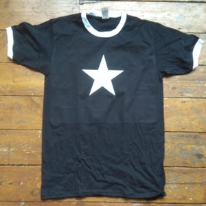 Star Ringer T-shirt - Glam, 70's Retro, Indie, Various Colours - Etsy