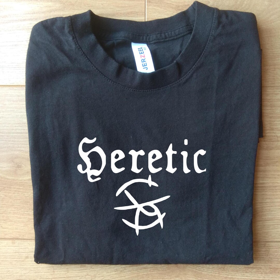 Heretic Organic Cotton T-shirt - Mark of Shame Symbol, Pagan, Punk ...