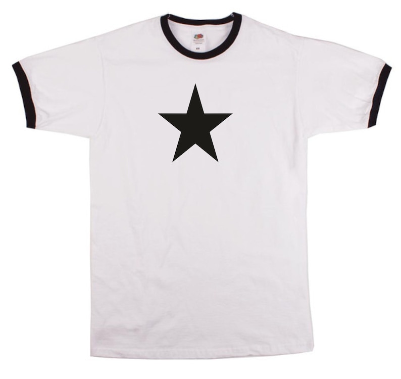 Star Ringer T-shirt - Glam, 70's Retro, Indie, Various Colours - Etsy