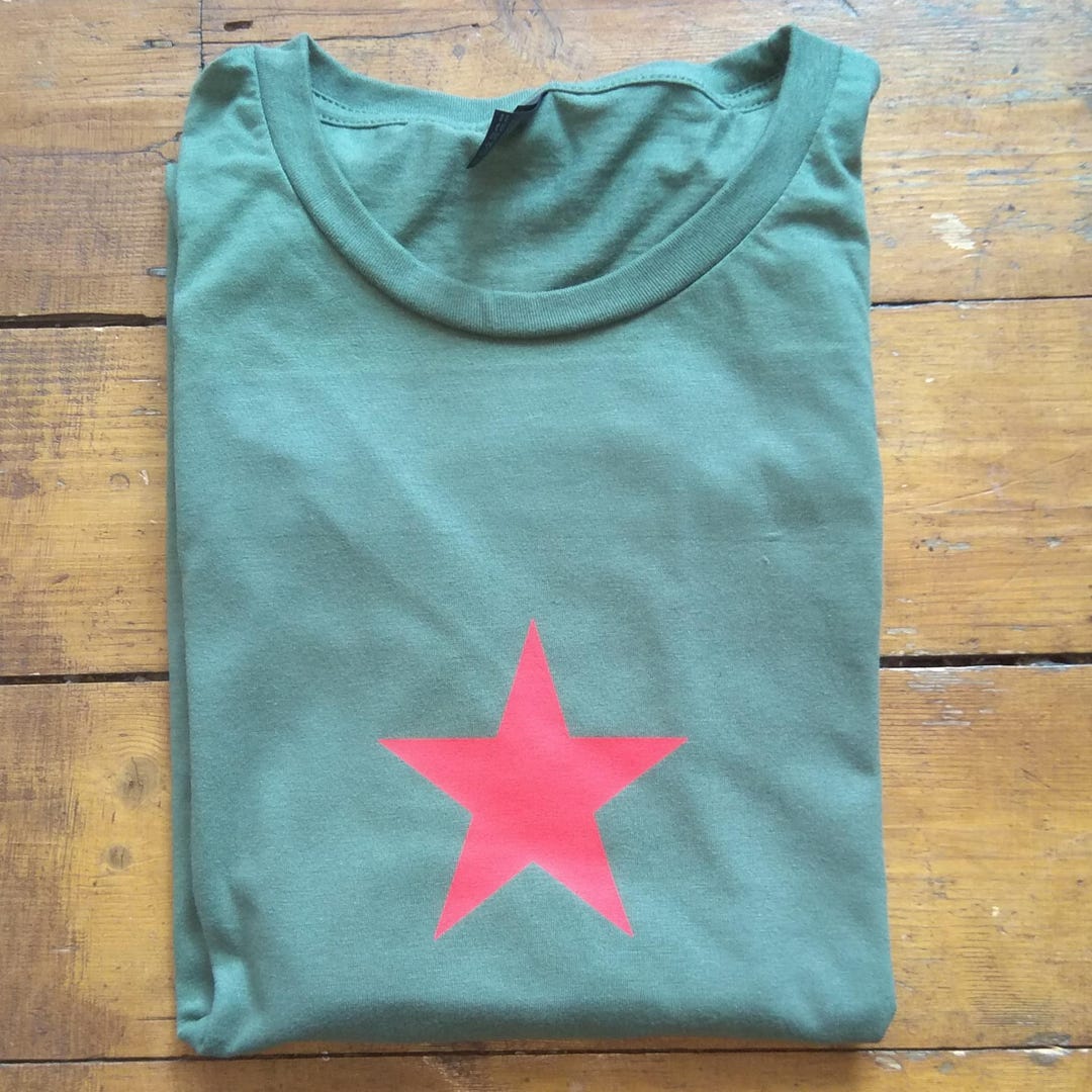 Red Star T-shirt - Military Green, Punk, Indie, S-XXL - Etsy