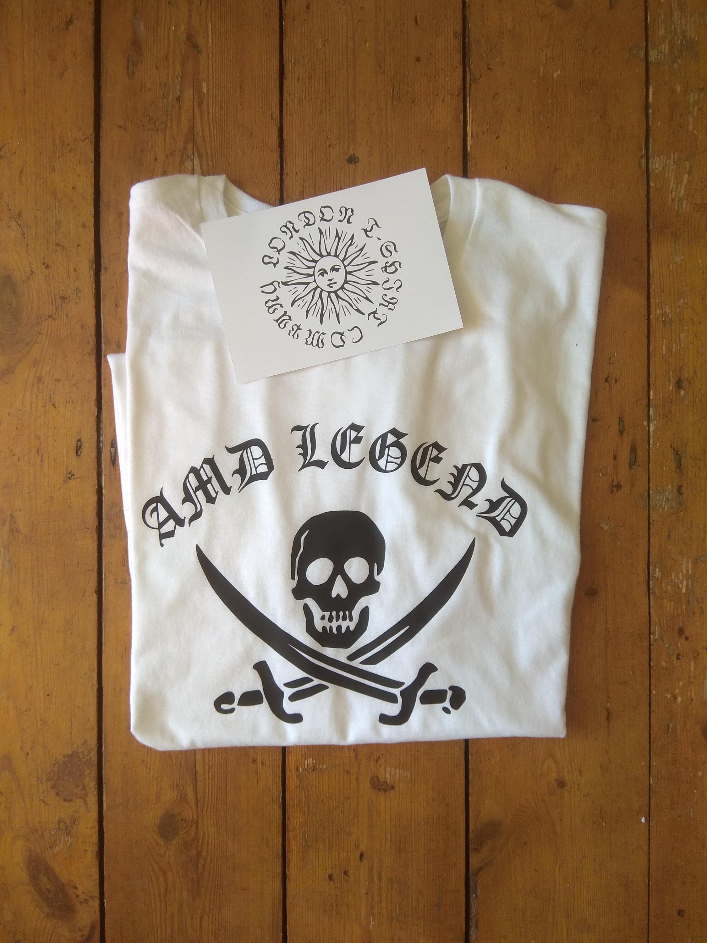 Custom Printed Jolly Roger T-shirt - Personalised Pirate Skull Top ...