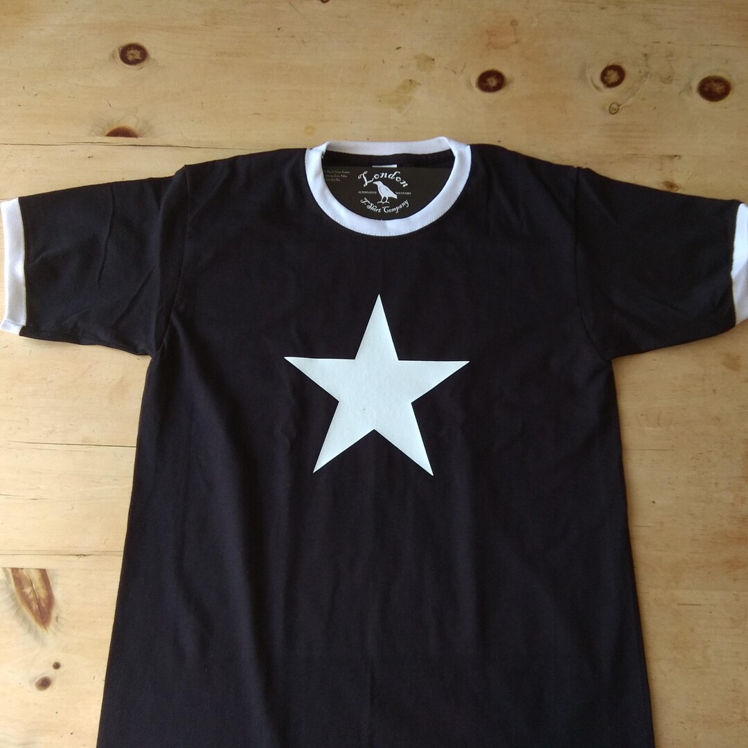 Star Ringer T-shirt - Glam, 70's Retro, Indie, Various Colours - Etsy