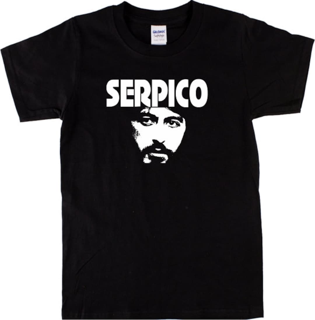Serpico T-shirt Al Pacino, Cult Classic Film, S-XXL, Various Colours ...