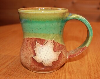 Pottery Maple Leaf Mug ... Made in Vermont - Etsy