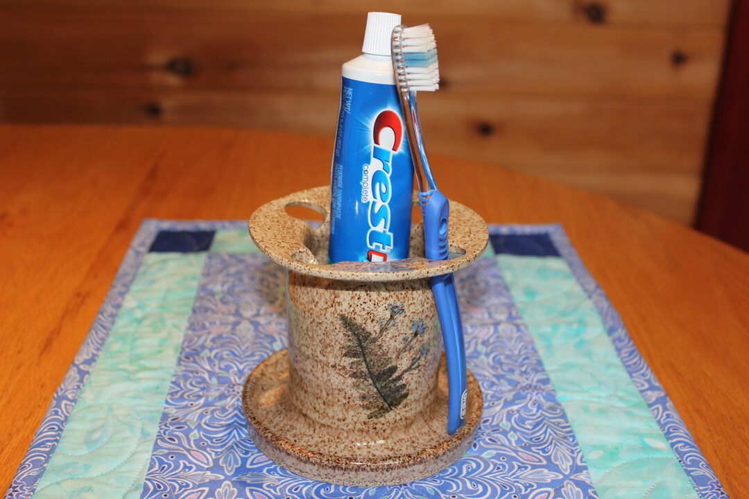 Pottery Wild Flower Toothbrush Holder - Etsy