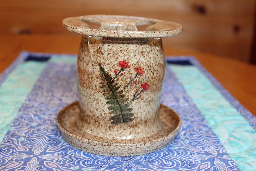 Pottery Wild Flower Toothbrush Holder - Etsy
