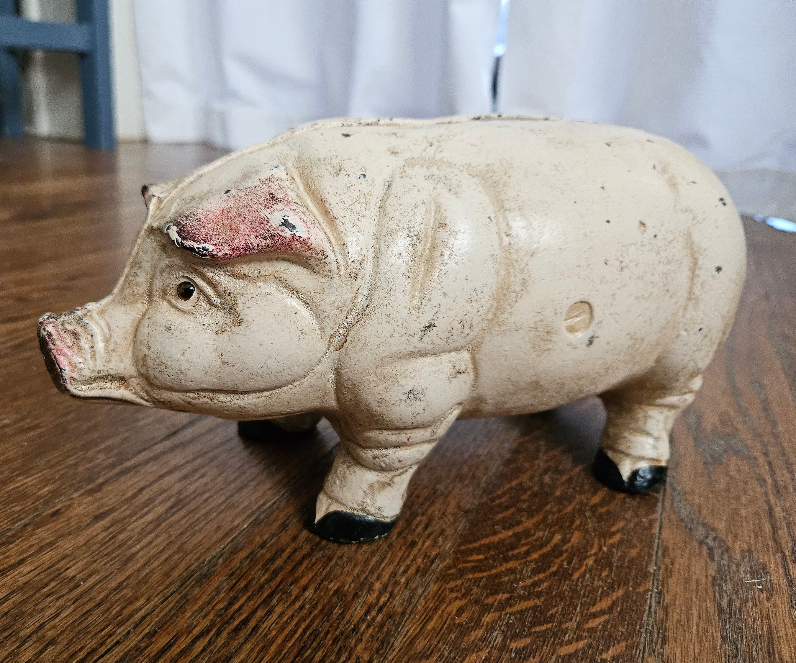 Antique Cast Iron Piggy Bank - Etsy