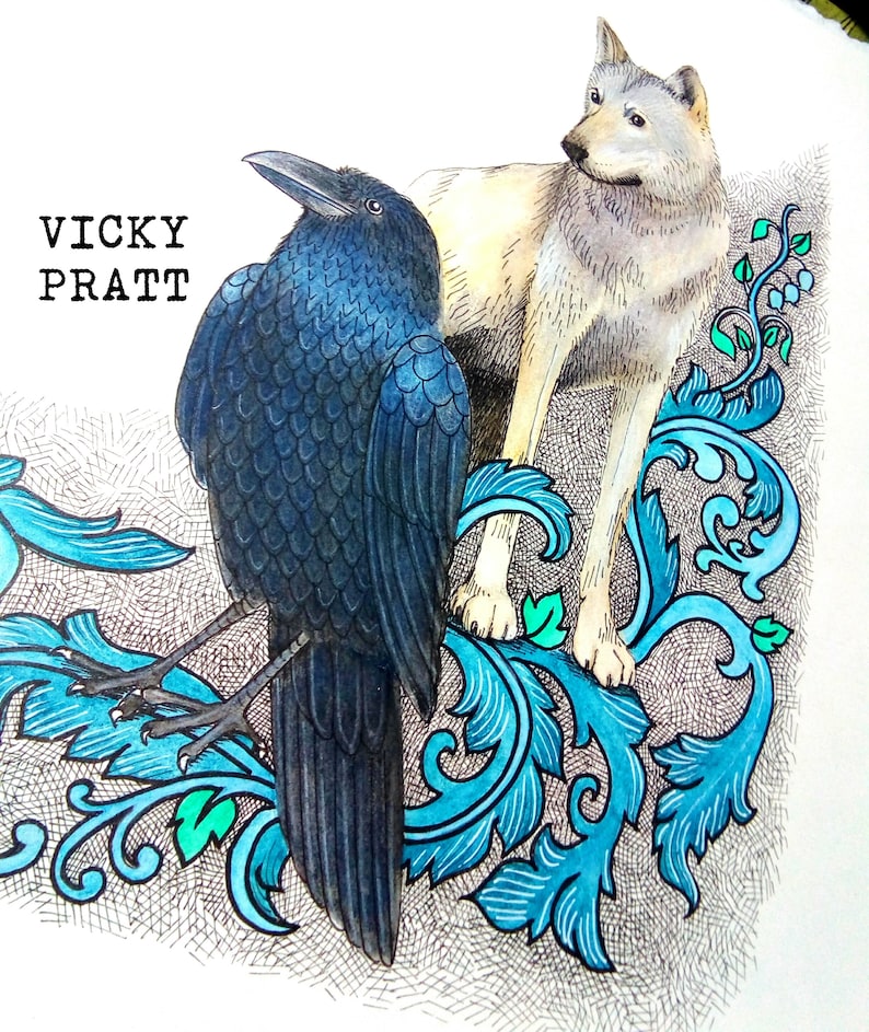 Wolf and Crow. Soul Wolf Journey Quote CARD - Etsy