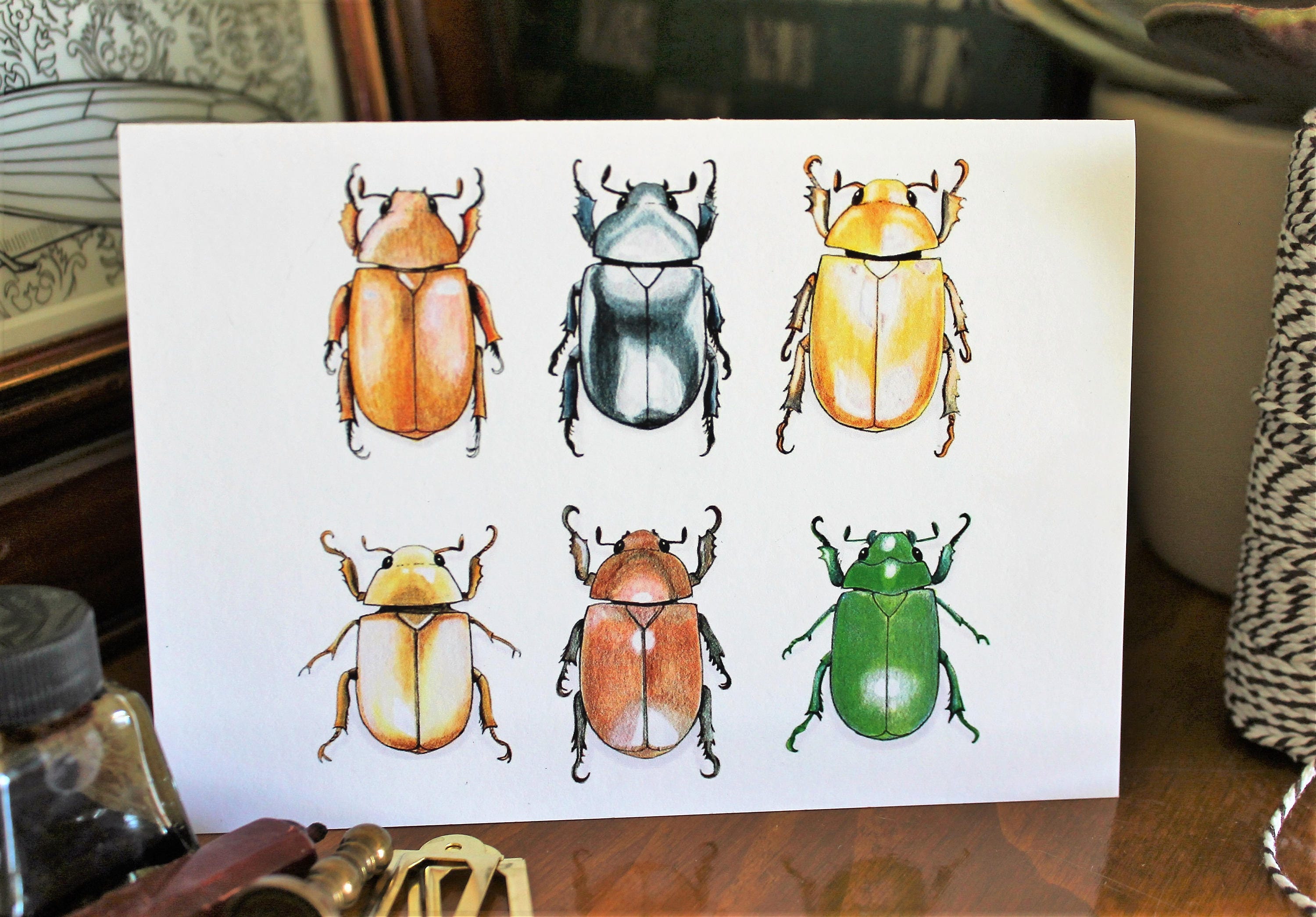 Christmas Beetles CARD - Etsy