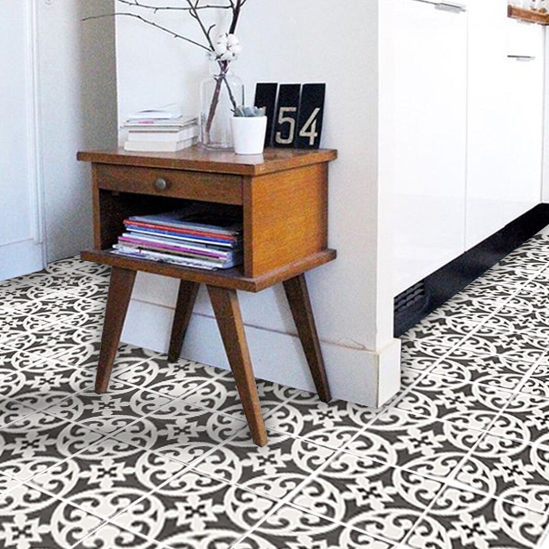 Quadrostyle Tile Decals - Tiles for Kitchen/bathroom Back Splash - Anti-skid Laminate Floor ...