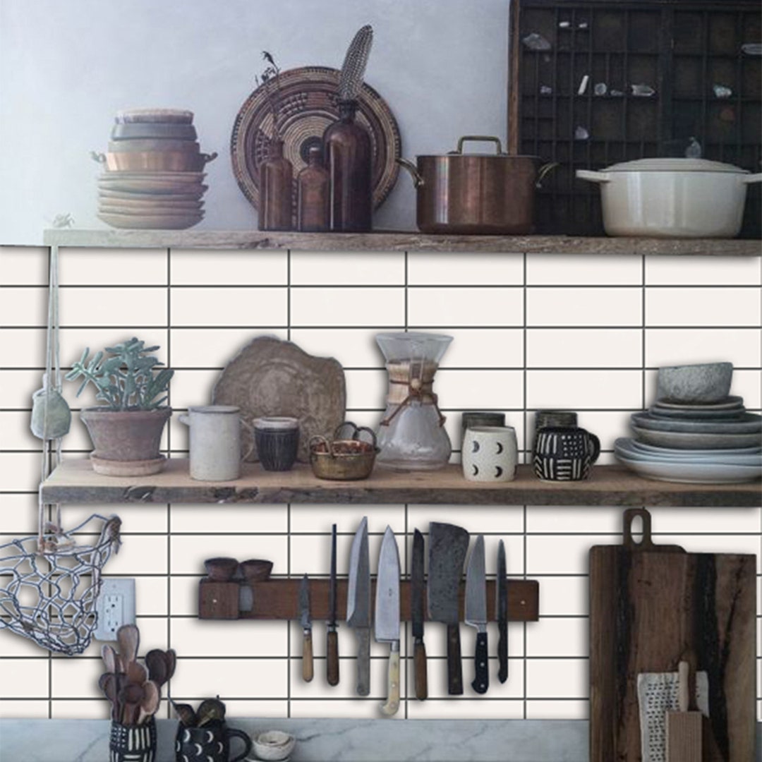 Quadrostyle Subway Tile Kitchen and Bathroom Splashback - Removable ...