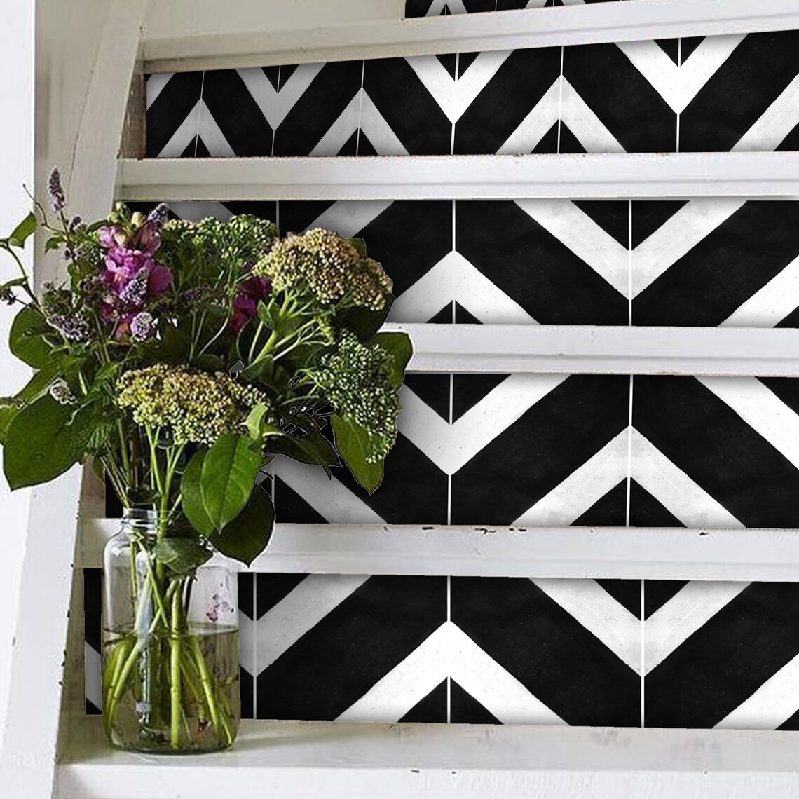 Stair Riser Stickers Removable Stair Riser Tile Decals | Etsy