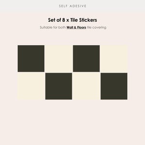 Quadrostyle Checkerboard in Charcoal Grey off White Vinyl Floor ...