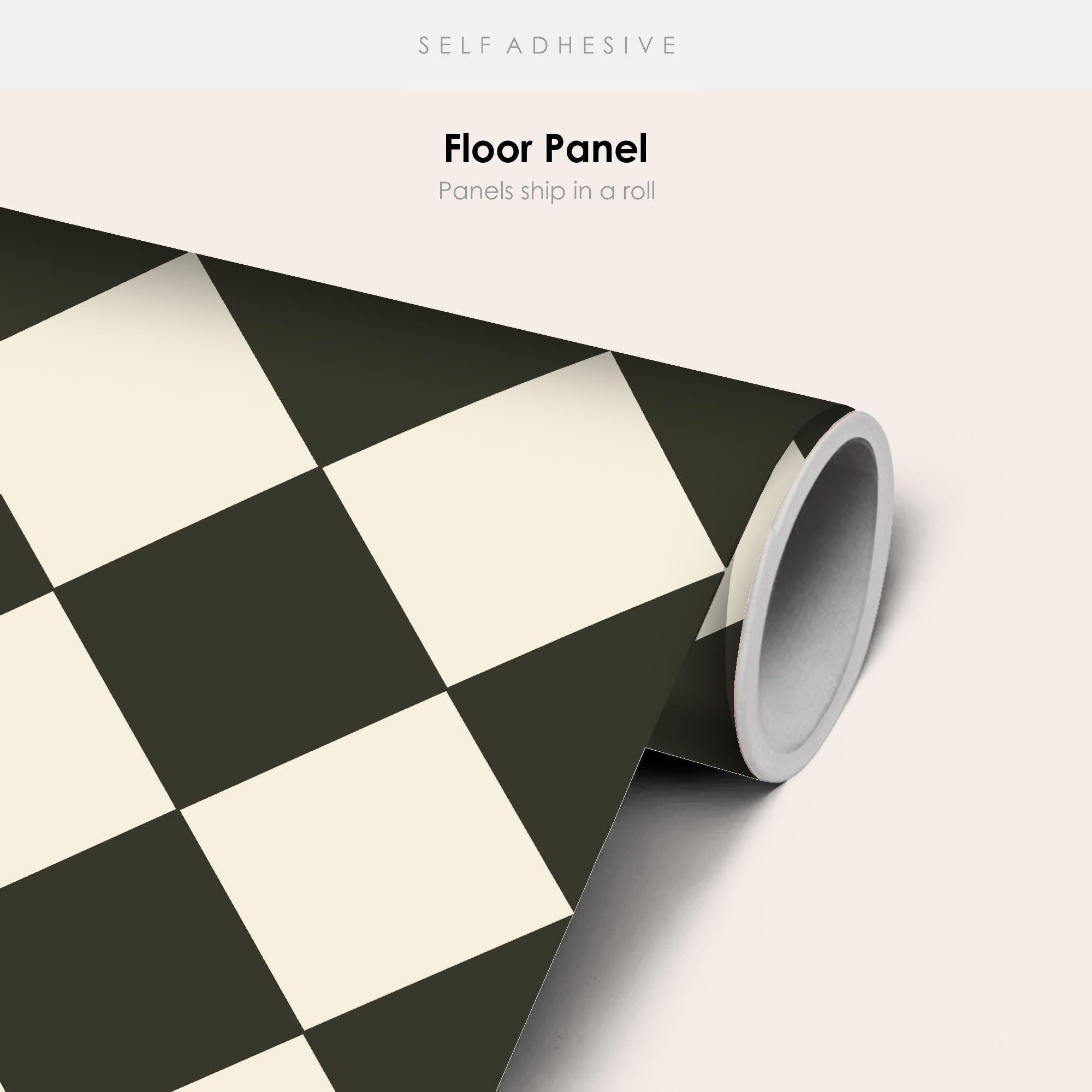 Quadrostyle Checkerboard in Charcoal Grey off White Vinyl Floor ...